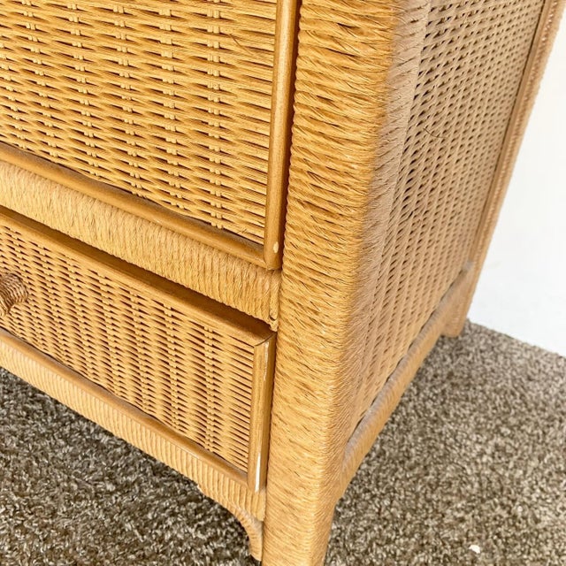 Boho Chic Wicker Rattan Henry Link Dresser by Lexington - 6 Drawer ...