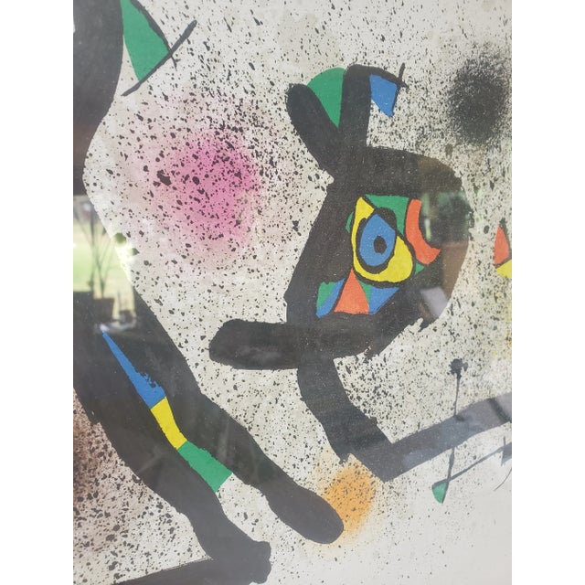 1970s Vintage Miro Style Color Lithograph Mid Century Era, Framed ...