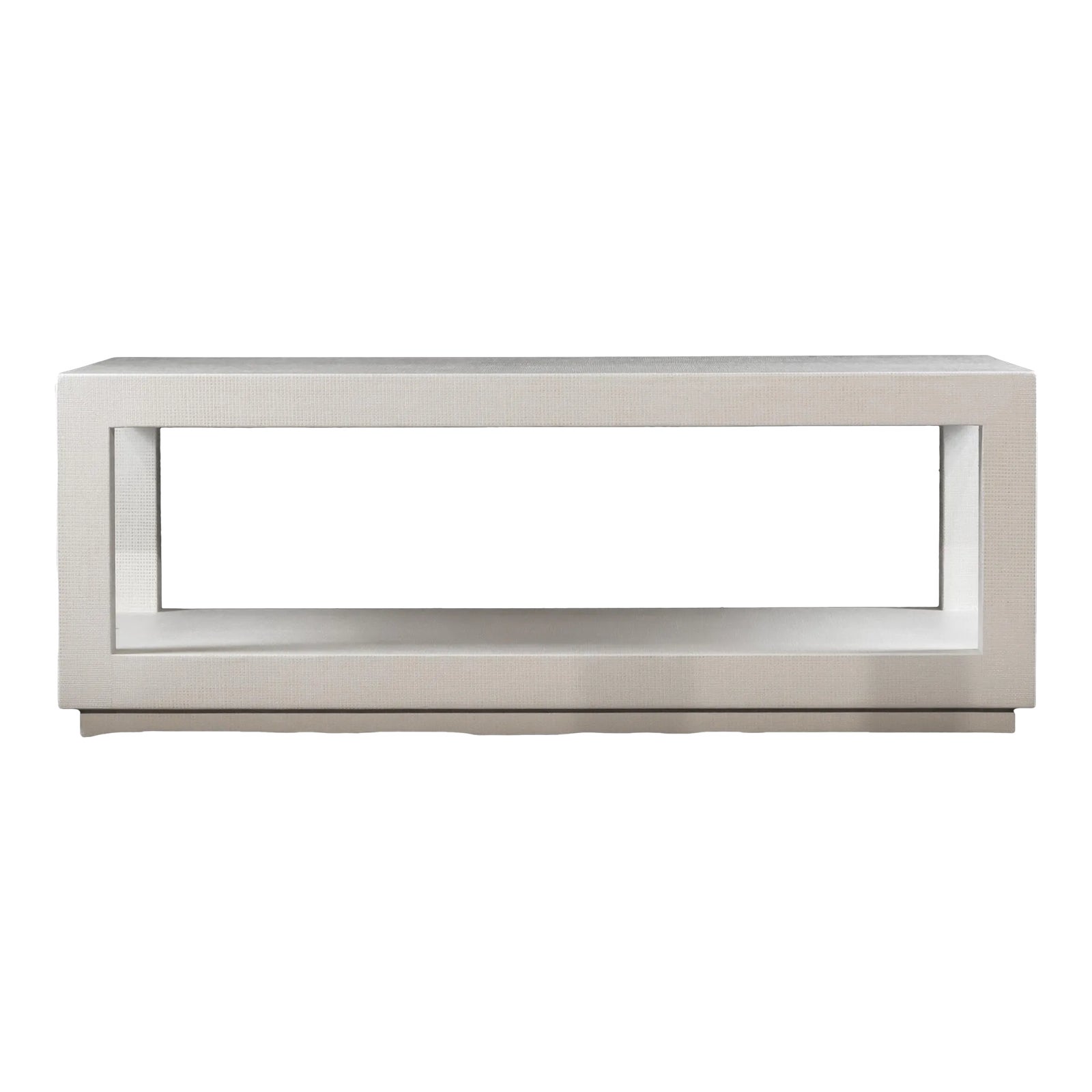 Carl Springer's Vintage Raffia Covered Modern White Cocktail Table ...