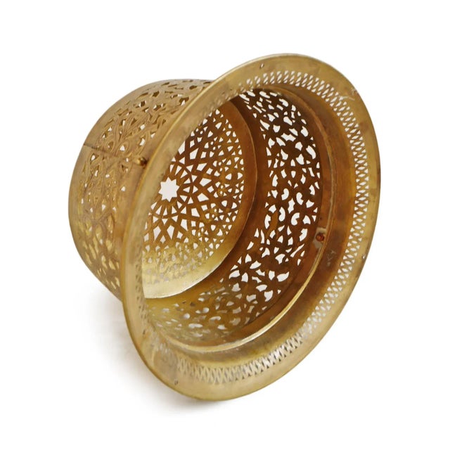 21st Century Brass Moroccan Wall / Ceiling Sconce Lamp Cover | Chairish