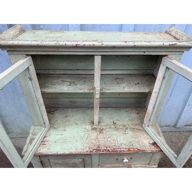 Early 20th Century Antique Small Folk Art Primitive Stepback Cupboard ...