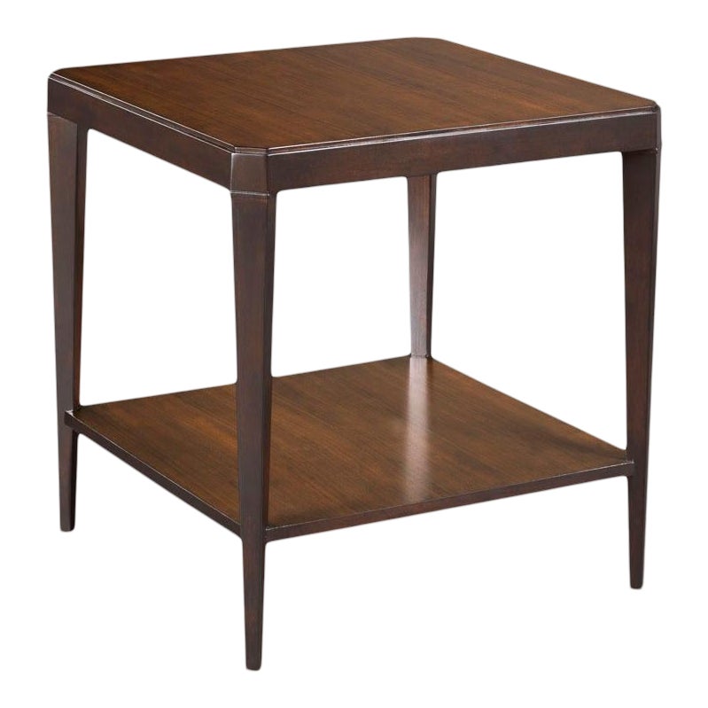 Square Side Table in Brown | Chairish