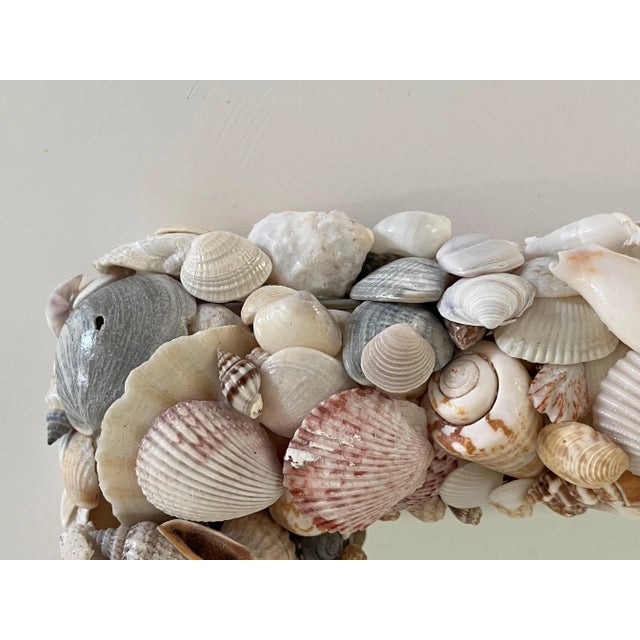 Vintage Rectangular Shell Encrusted Mirror | Chairish