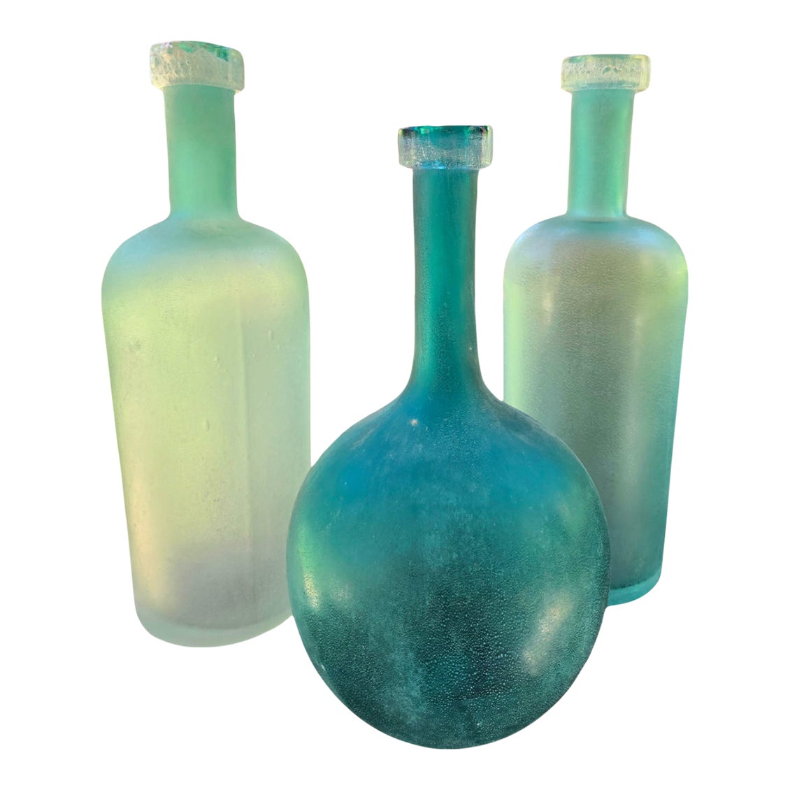 West Elm Sea Glass Bottles From Waterscape Collection, Set of Three ...
