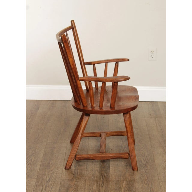 Hunt Country Furniture Rustic Oak Set of Four Windsor Dining Chairs ...