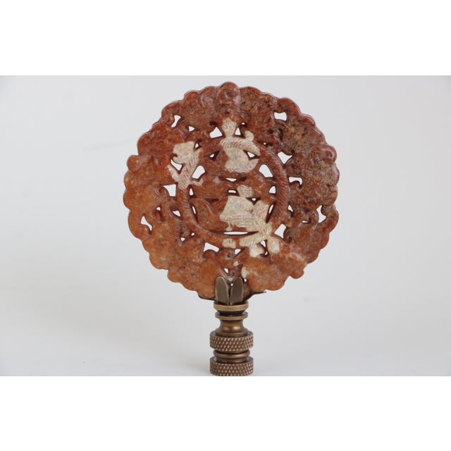 Chinese Carved Stone Lamp Finials - a Pair | Chairish