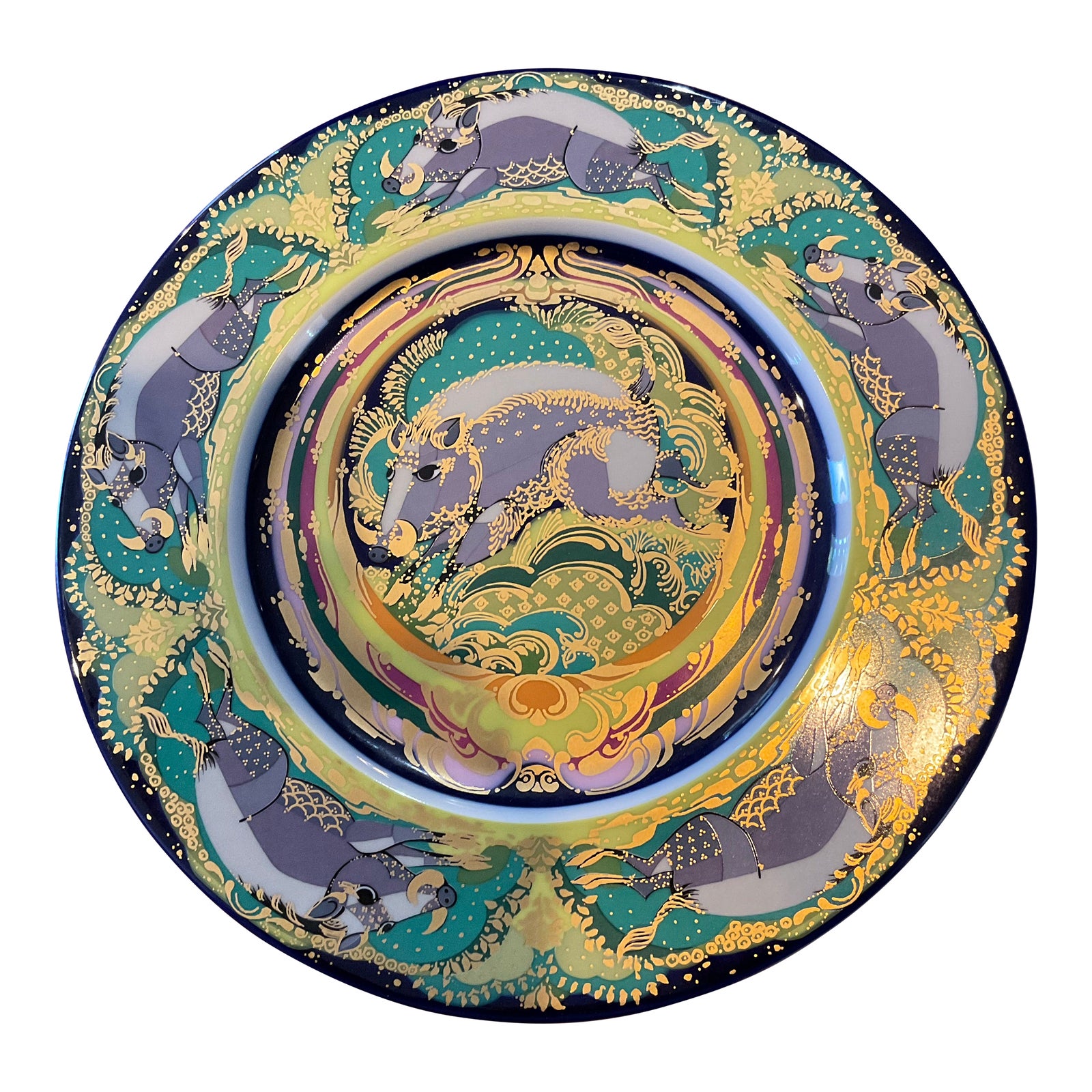 Mid 20th Century Bjorn Winblad Year of the Boar Plate by Rosenthal ...