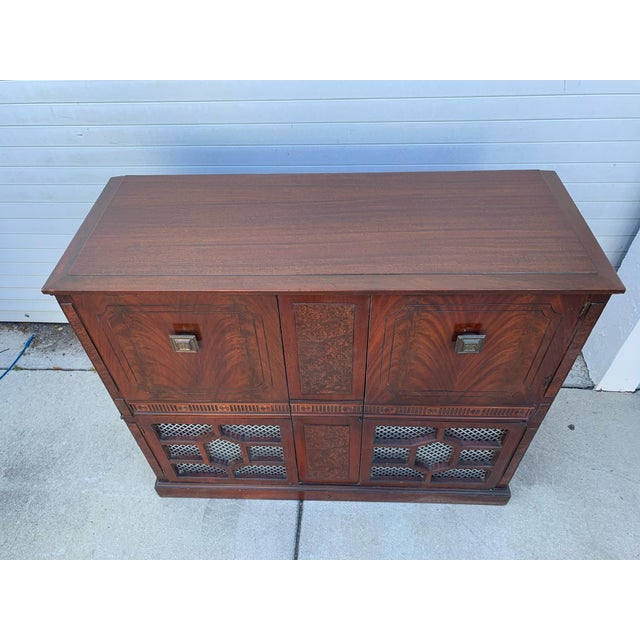 1950s Mid-Century Modern Mahogany Veneer Server | Chairish