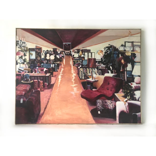 Original Val Lewton "Love It Like Levitz" Oil on Canvas Painting | Chairish