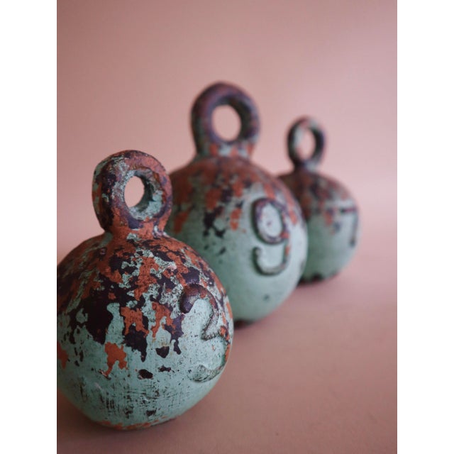 Antique Iron Scale Weights | Chairish