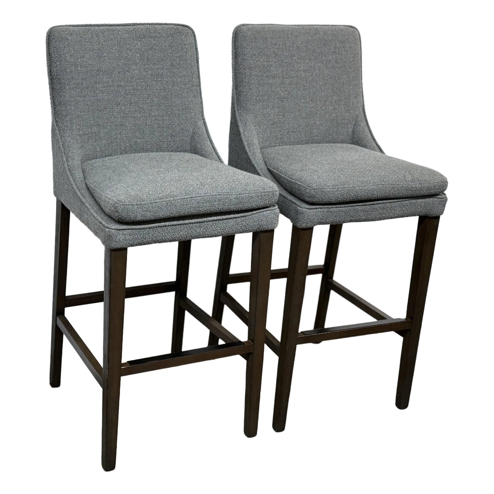 Arhaus Lunden Gray Bar Stools, a Pair | Chairish