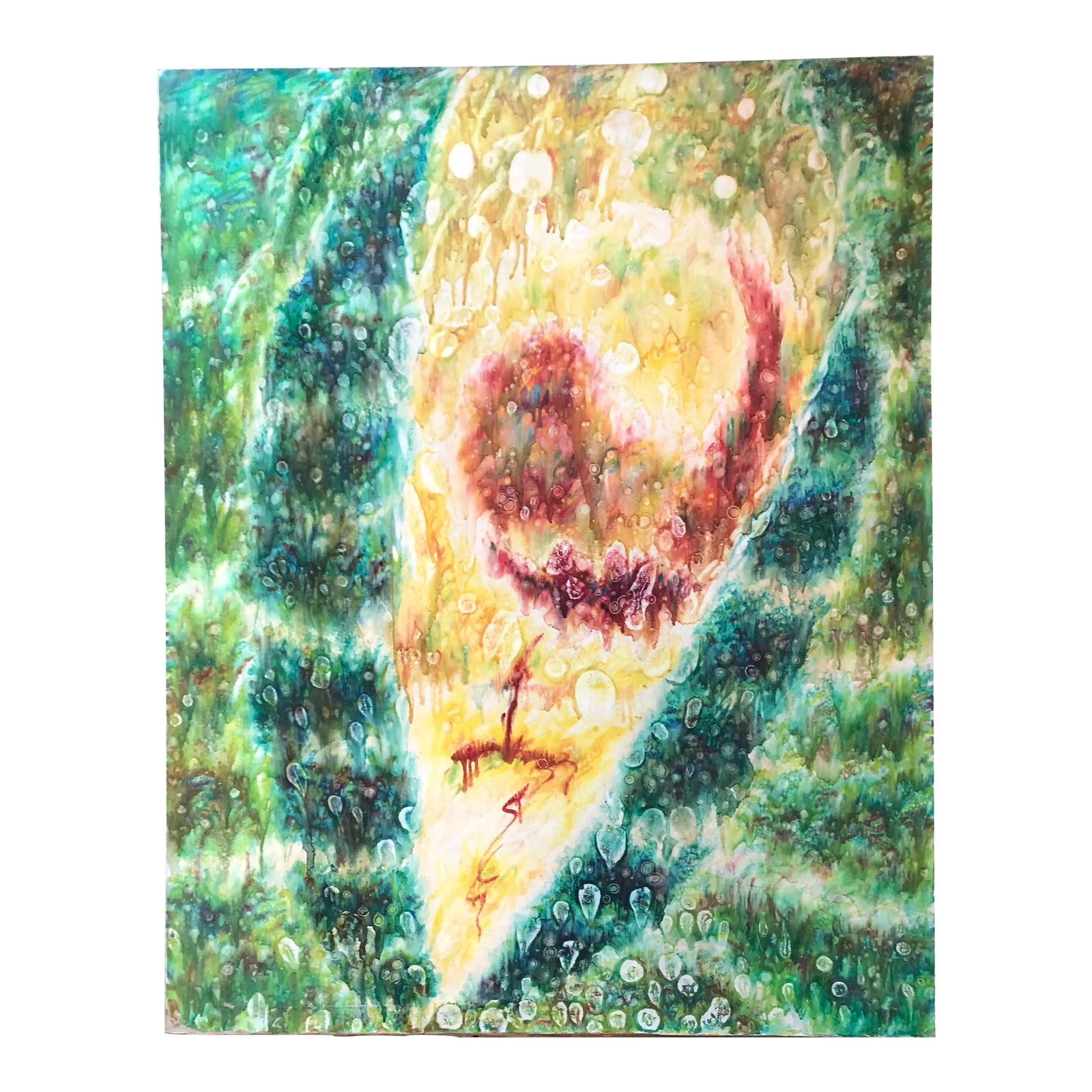 Original Mid Century Glenn S. Pearce Large Abstract Painting | Chairish