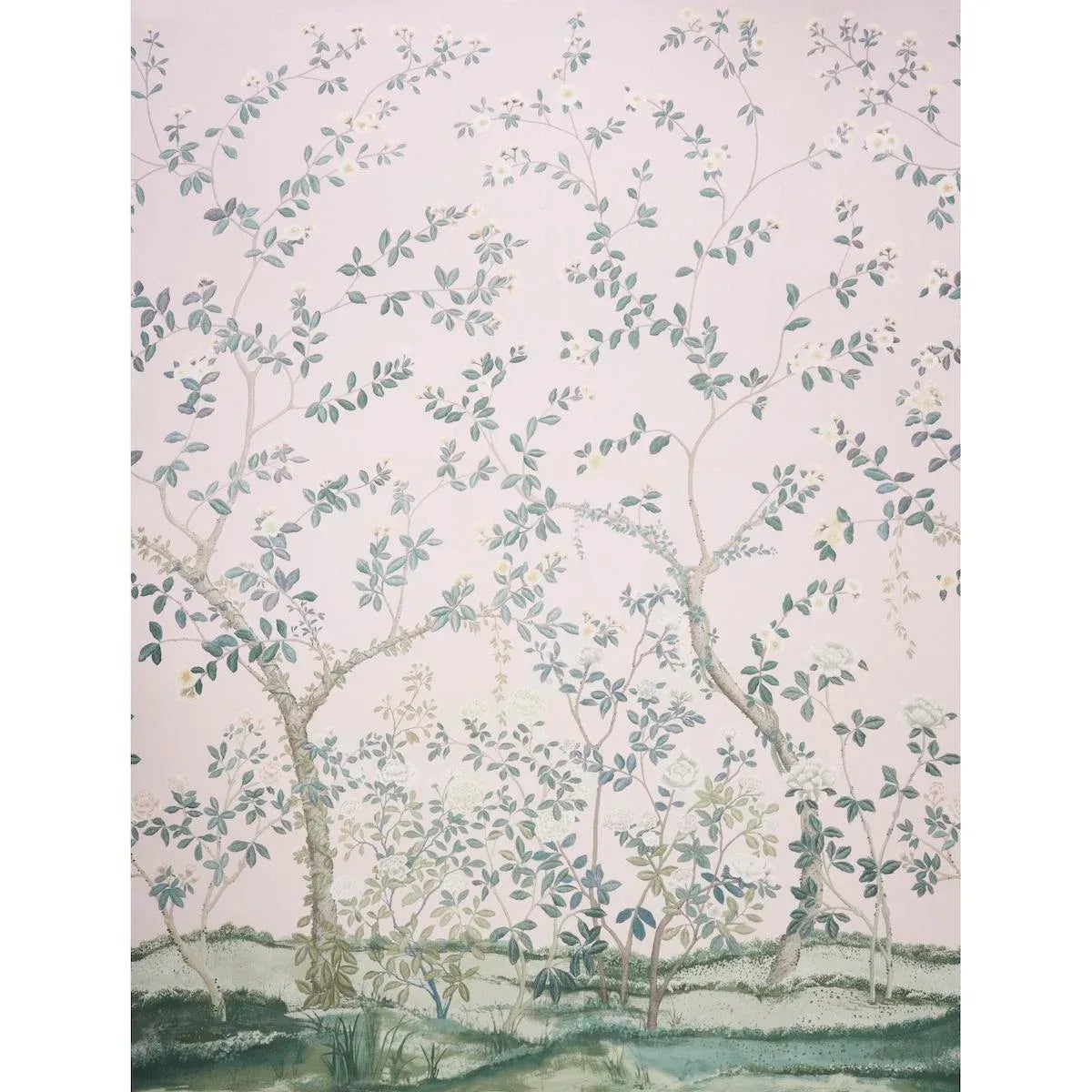 Schumacher x Miles Redd Madame De Pompadour Panel Fabric in Blush ...