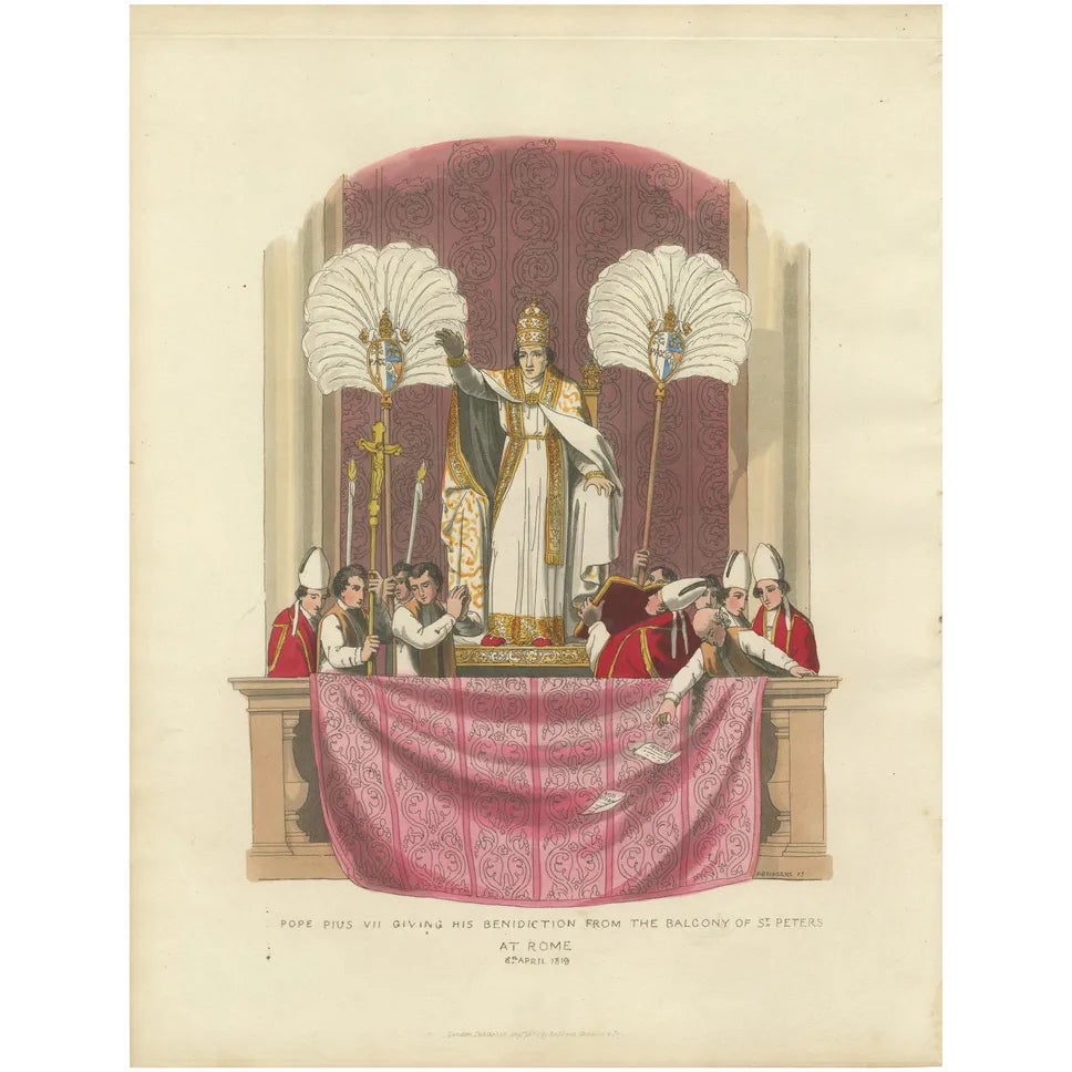 Cruikshank, Pope Pius VII Giving His Benediction from St Peter's ...