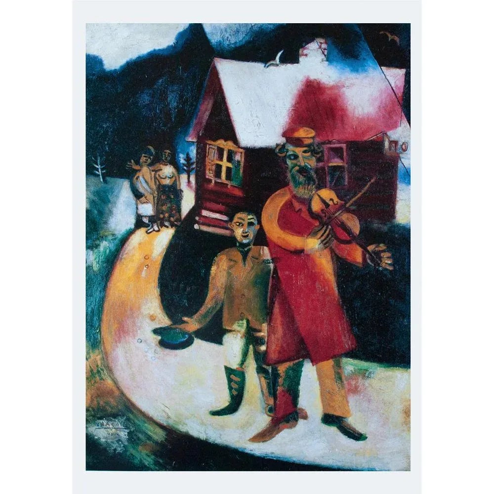 1993 After Marc Chagall "The Fiddler", First Edition Poster | Chairish