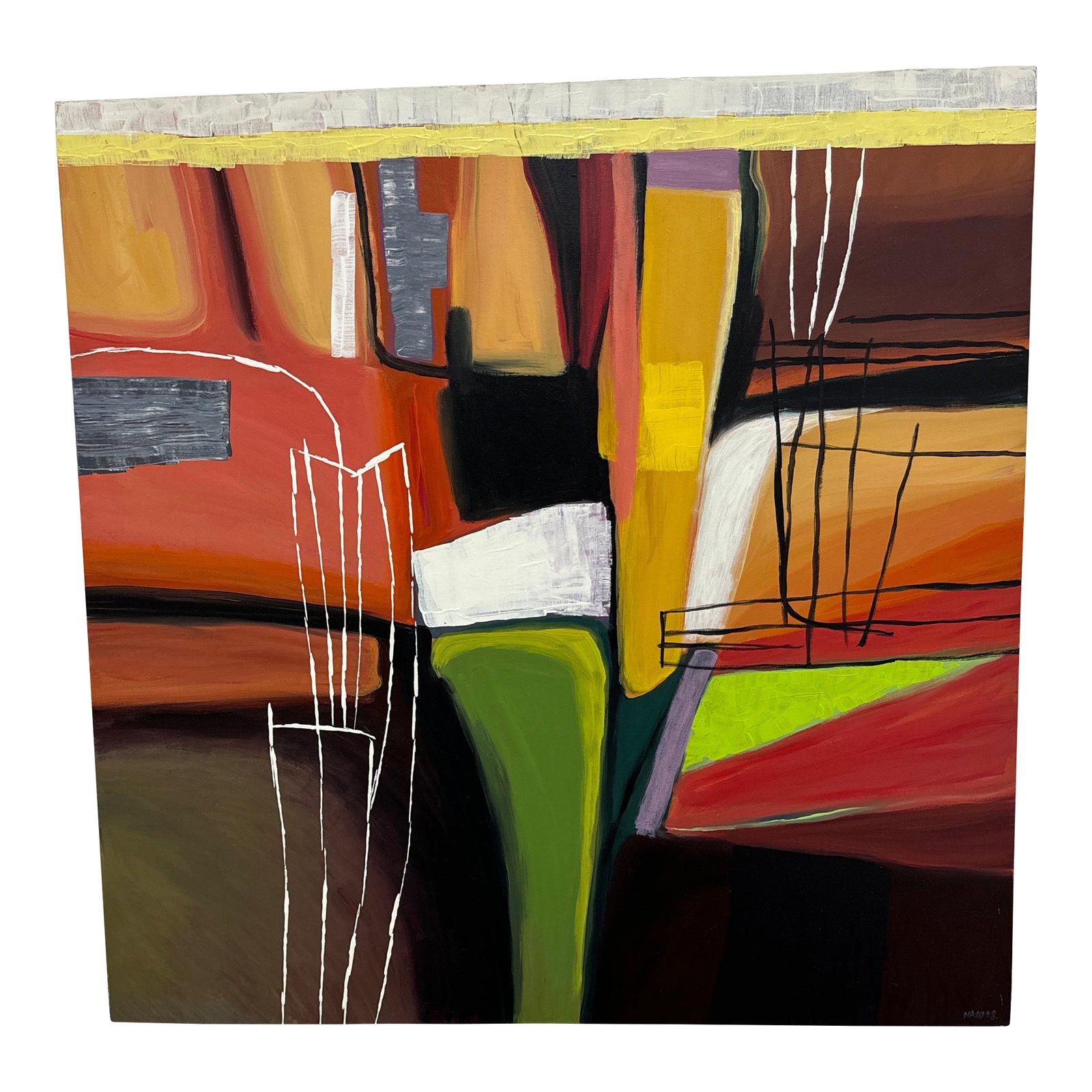 Thai Artist Narudom Wongwitsiriporn Acrylic on Canvas | Chairish