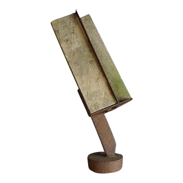 Mid-Century Modern Douglas Wallower Steel and Concrete Sculpture | Chairish