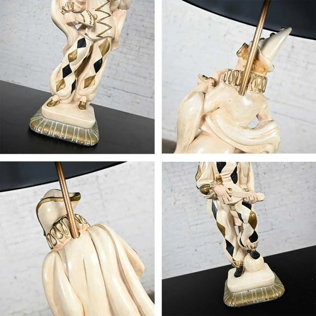 Vintage MCM Art Deco Figural Jester Harlequin Table Lamps Style of ...