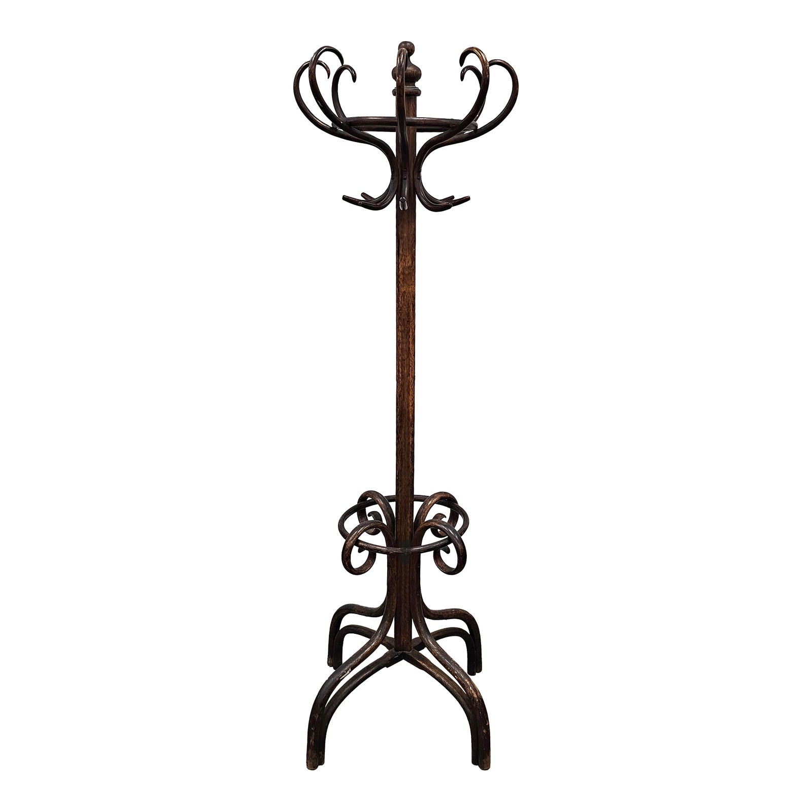 Early 20th Century Thonet Attributed Bentwood Costumer Hat / Coat Rack ...