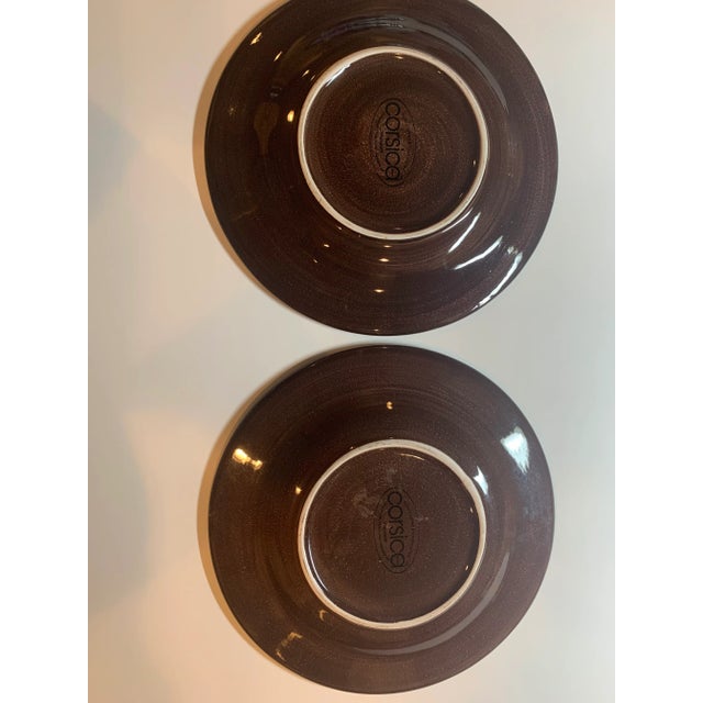 Vintage Hand Painted Multicolored Geometric Design Plates - a Pair ...