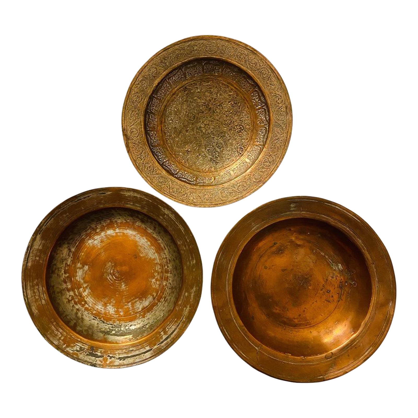 Rustic Copper Serving Bowls, Set/3, Deane Taylor Import, 1960s | Chairish