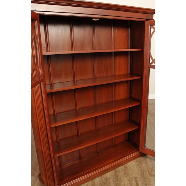 Antique Pair Of Architectural Form Two Door Bookcases | Chairish