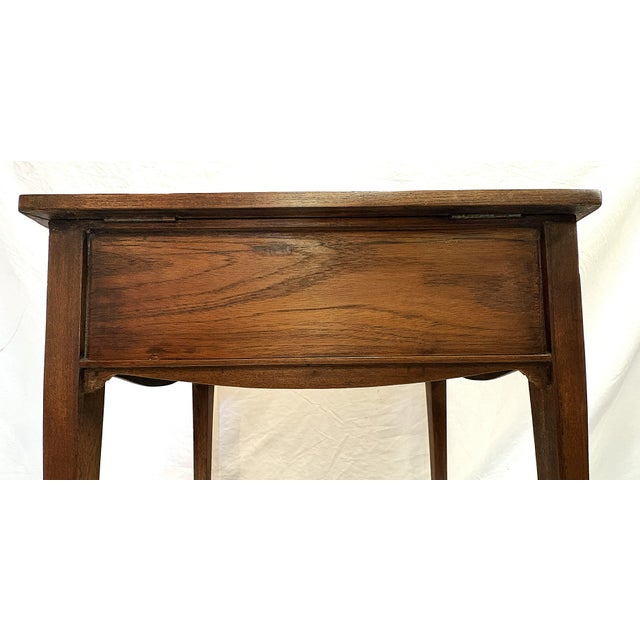 Antique Campaign Style Victorian Flip Top Desk/ Sewing Stand on Brass ...