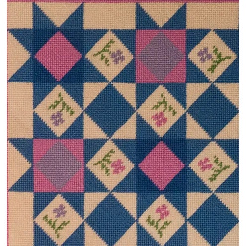 "Needlepoint Floral Geometric" | Chairish