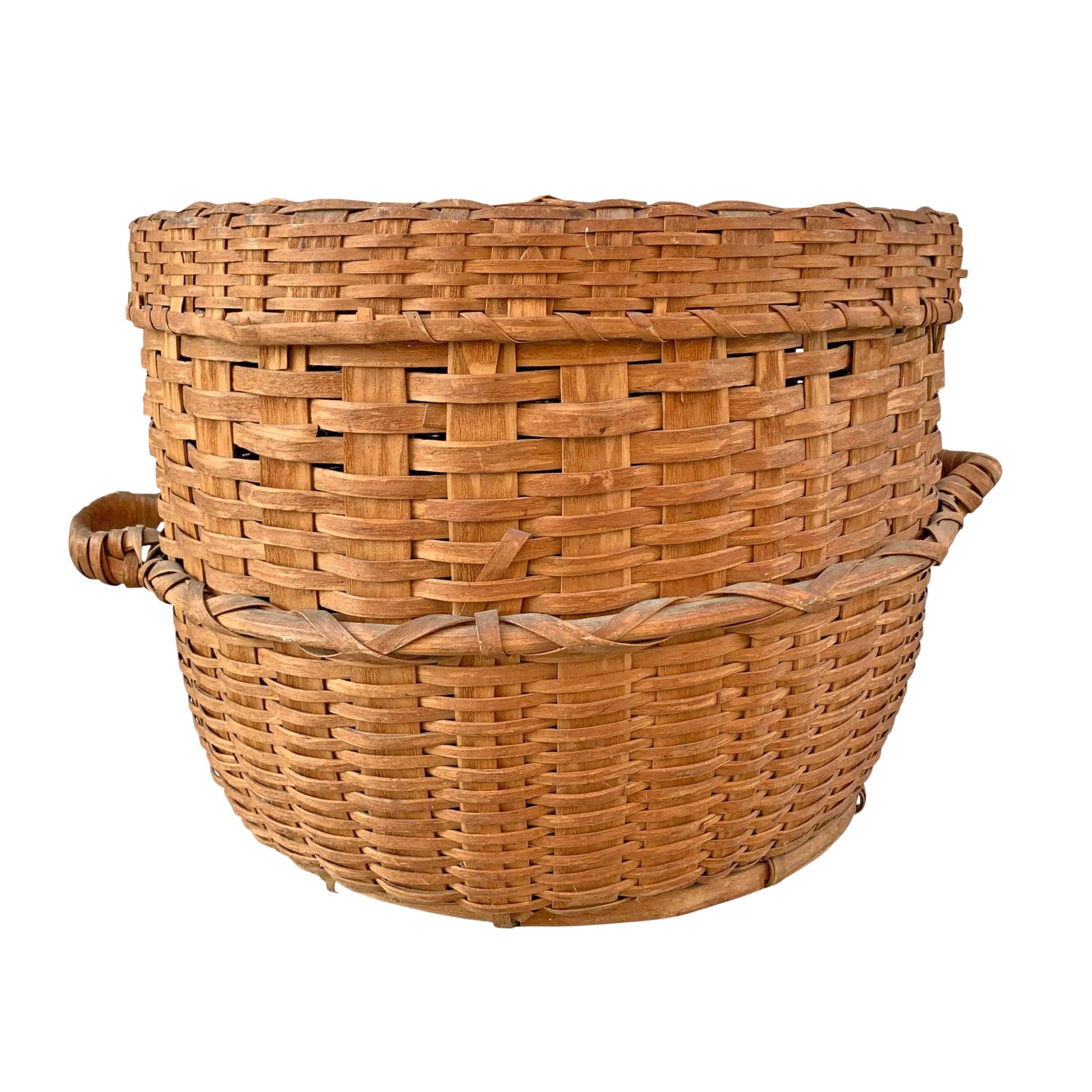 19th Century American Feather Basket | Chairish