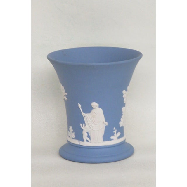 Wedgwood Jasperware Blue Sacrifice Small Bell Vase Posy Pot | Chairish