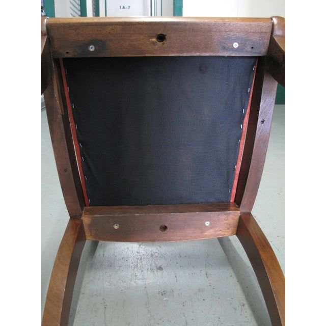 Regency Style Parlor Chairs Red Upholstery - a Pair | Chairish