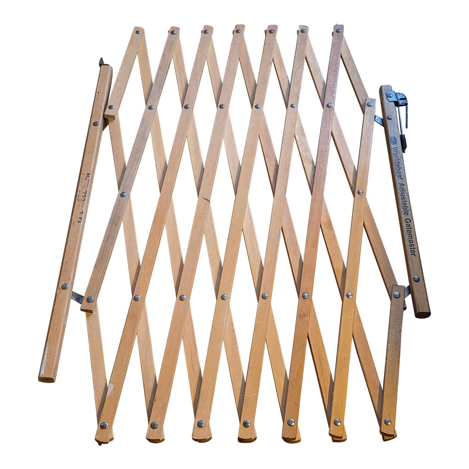 MCM "World's Best Gatemaster" Wood Barrier Gate | Chairish