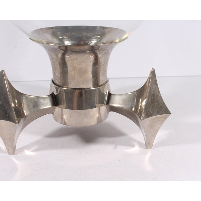 Mid-Century Fritz Nagel German Space Age Candlestick Holder | Chairish
