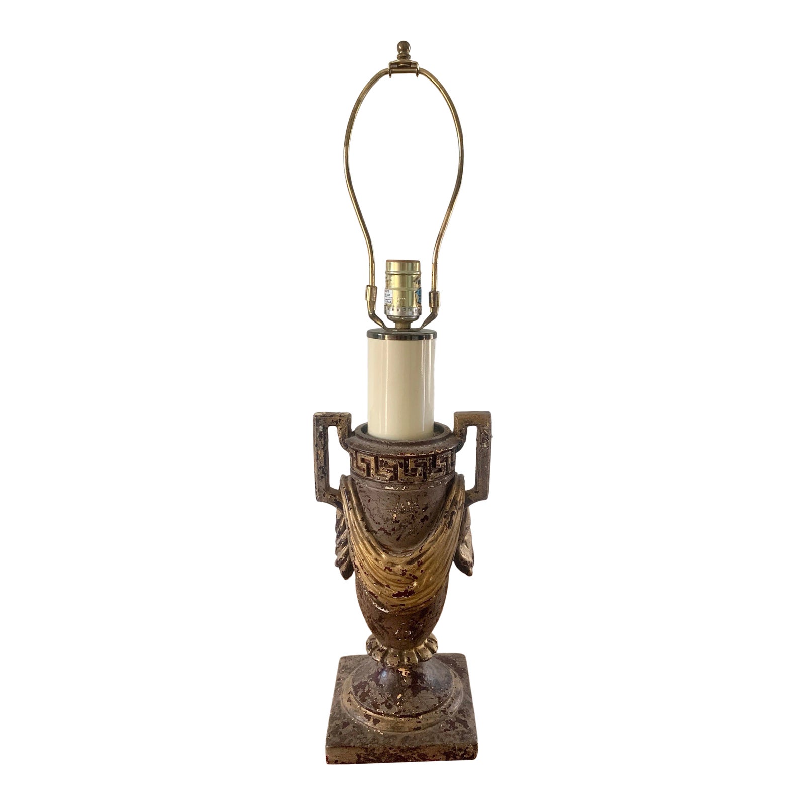 Neoclassical Urn Form Greek Key Table Lamp | Chairish