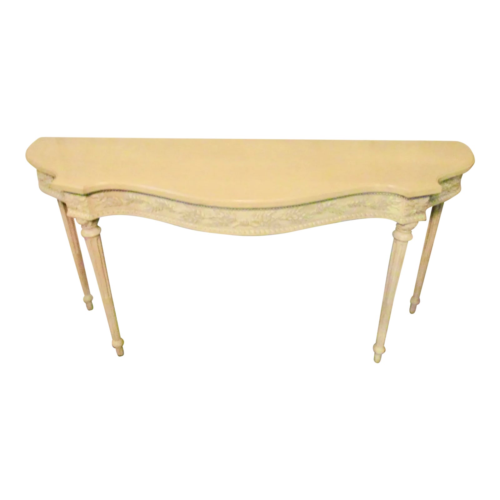 Bleached Louie XVI Style Bombay Console Table Circa 60s | Chairish