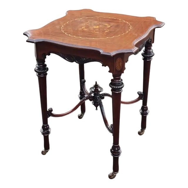 Late 19th Century Mahogany and Inlaid Centre Table, 1890s | Chairish