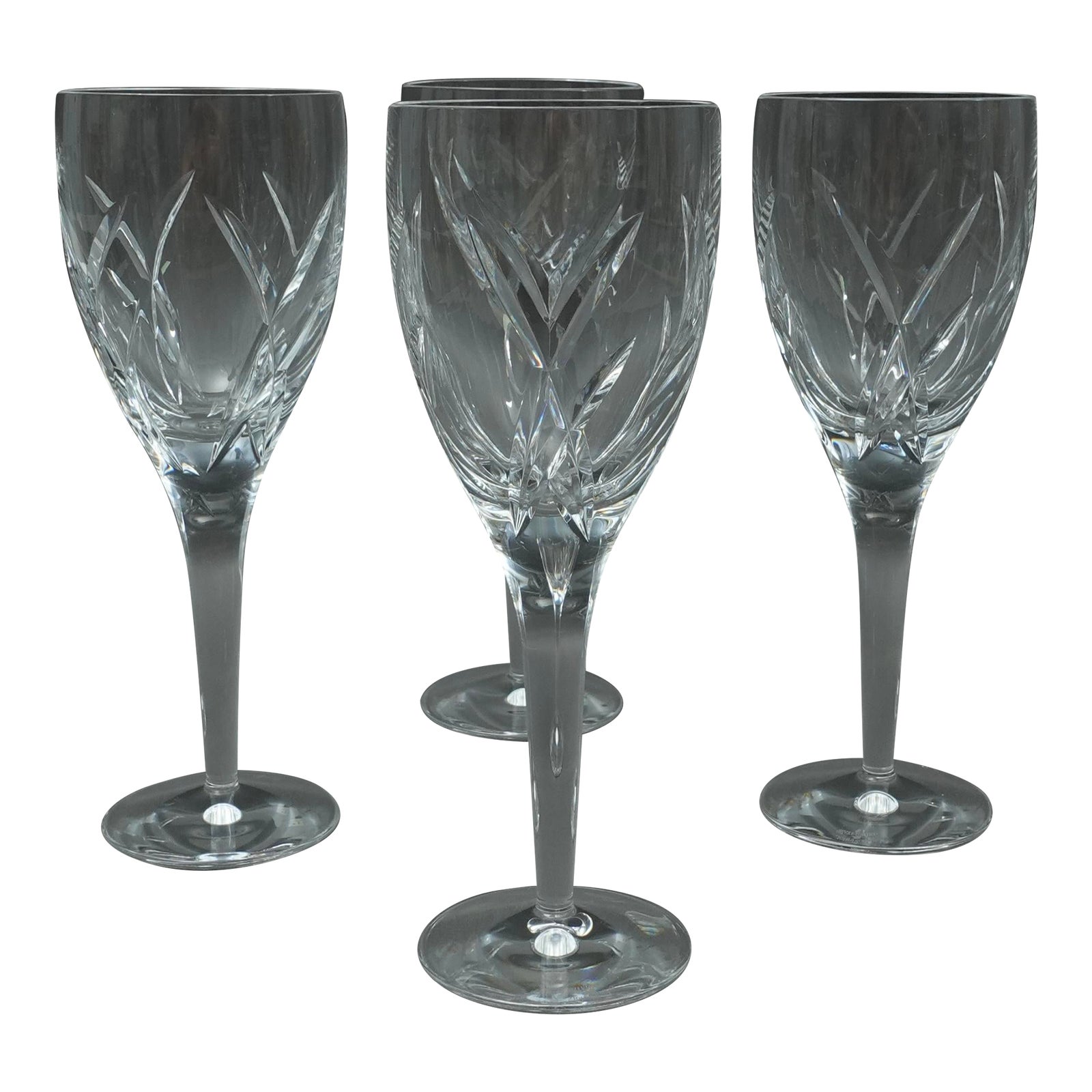 Mid 20th Century Waterford Crystal John Rocha Signature Large Wine Goblet Glasses- Set of 4 ...