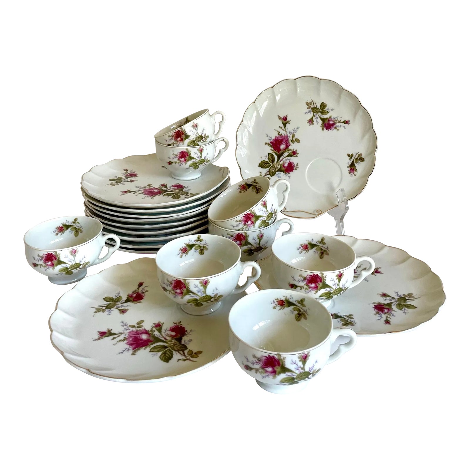 Hollywood Regency Lefton China Dessert Snack Plate and Tea Cup Set of ...