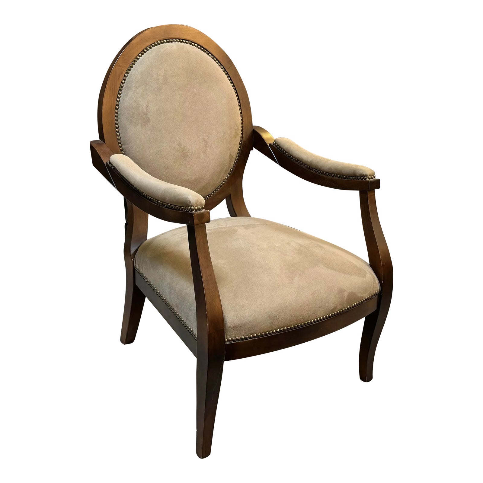 Najarian Furniture Oval Back Arm Chair | Chairish