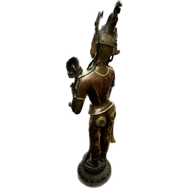 Circa 1900 Buddhist Goddess of Wisdom Sculpture | Chairish