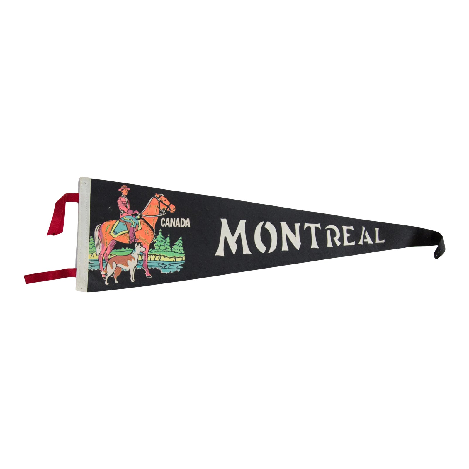 Vintage Montreal Canada Felt Flag | Chairish