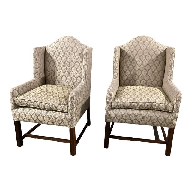 1970s Baker Furniture, Wing Chairs- a Pair | Chairish
