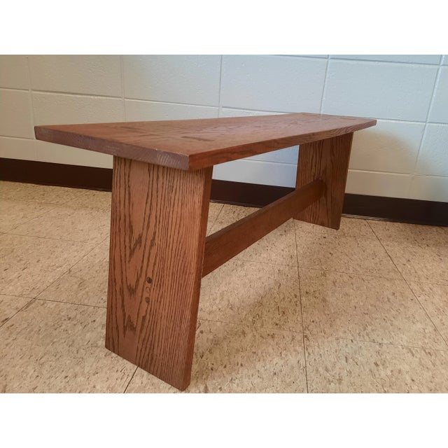 1990s Japanese Inspired Modern Oak Contemplation Bench or Use as a ...