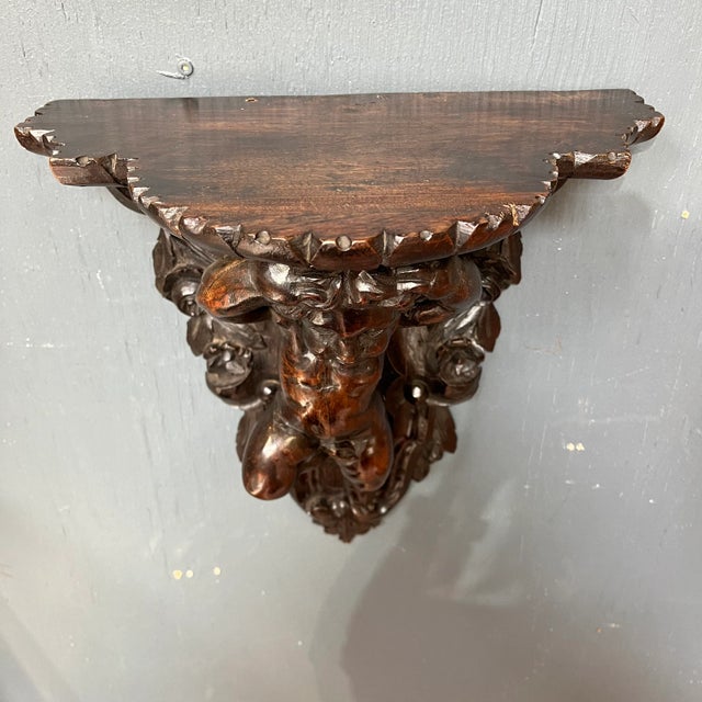Mid 19th Century Swiss Black Forest Floating Shelf | Chairish