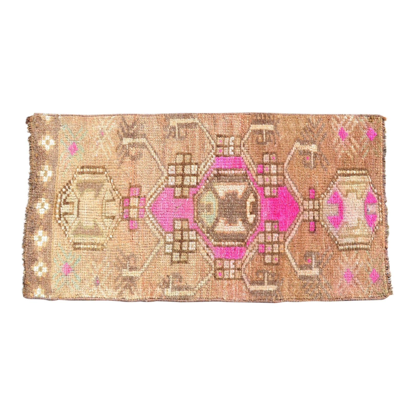 2x3 Rug Distressed Low Pile Rug Hand Knotted Turkish Yastik Small Rug ...