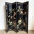 Chinese Black Carved and Hand Painted Room Divider - 4 Panels | Chairish