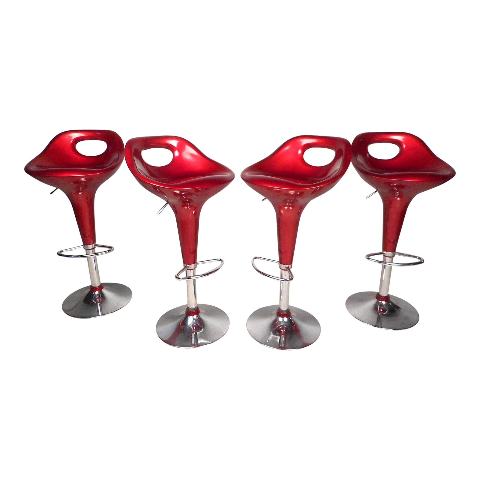 Late 20th Century Retro Style Bar Stools - Set of 4 | Chairish