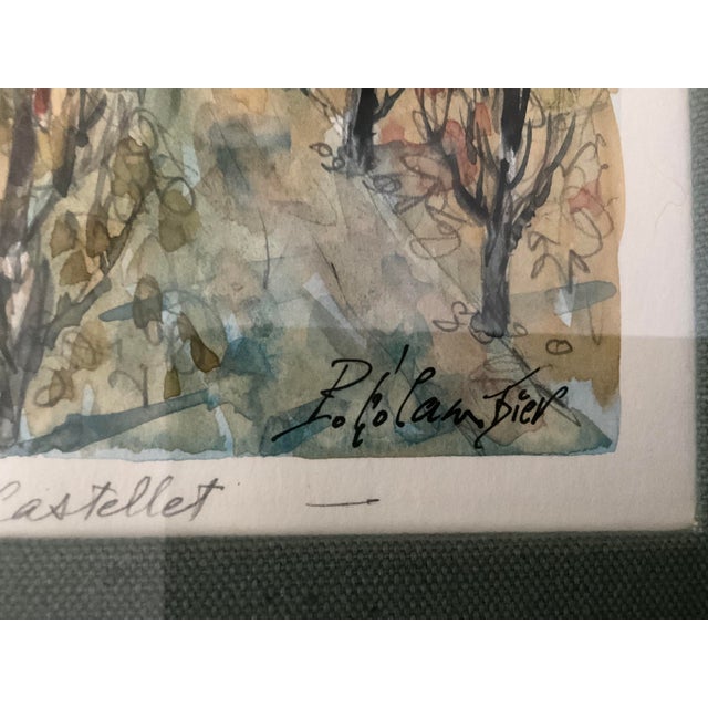 1950s Pierre Eugène Cambier Signed Original French Watercolor “Le ...