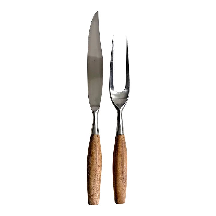 Vintage Mid-Century Modern Dansk Designs Ihq Fjord Teak Fork & Knife ...