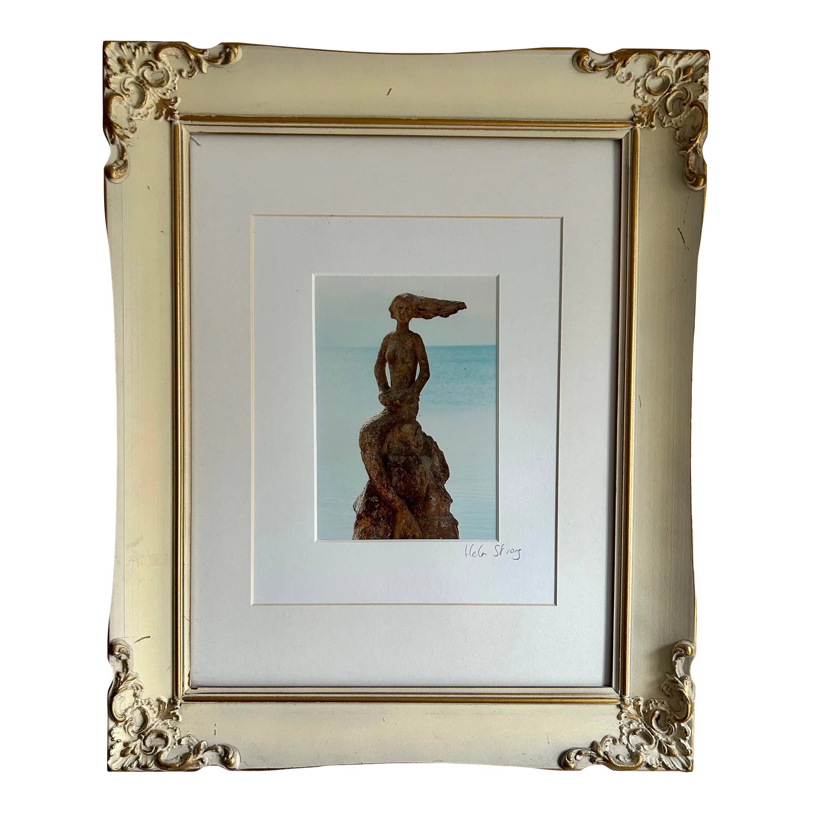 Vintage Helen Strong Still Life Photograph of a Stone Mermaid Statue ...